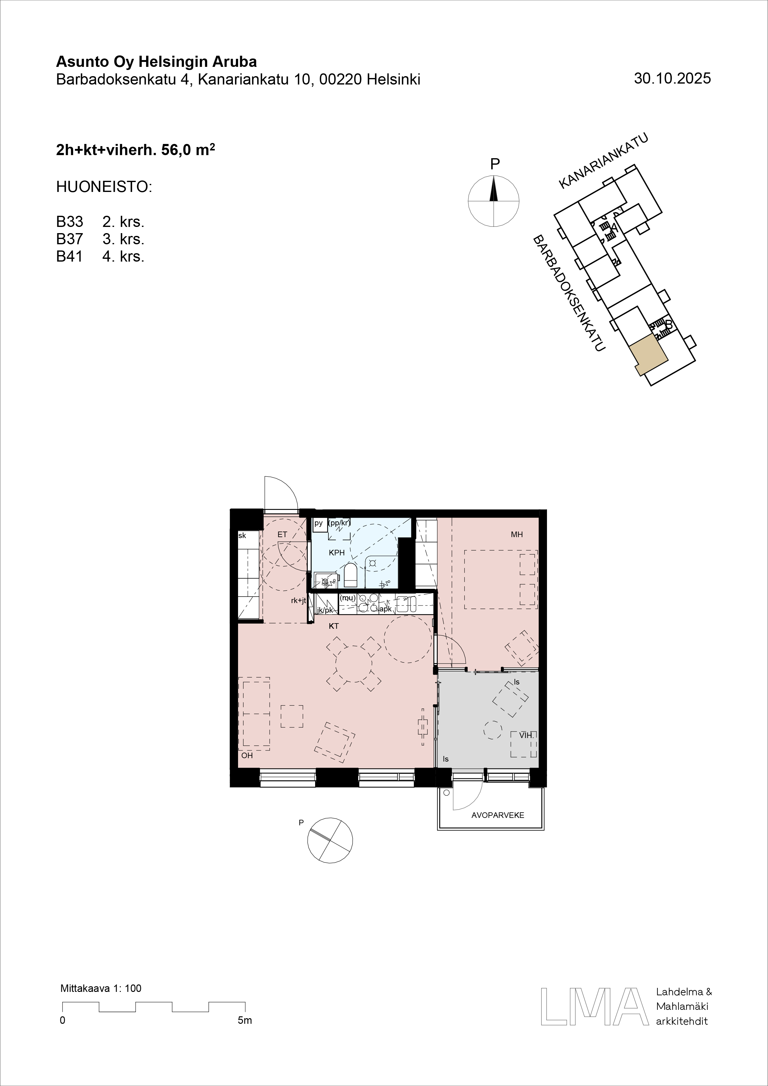 Barbadoksenkatu 4, Kanariankatu 10 B33 | Helsingin kaupunki